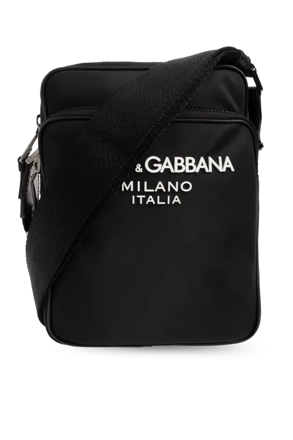 Dolce & Gabbana Shoulder Bag With Logo - Black