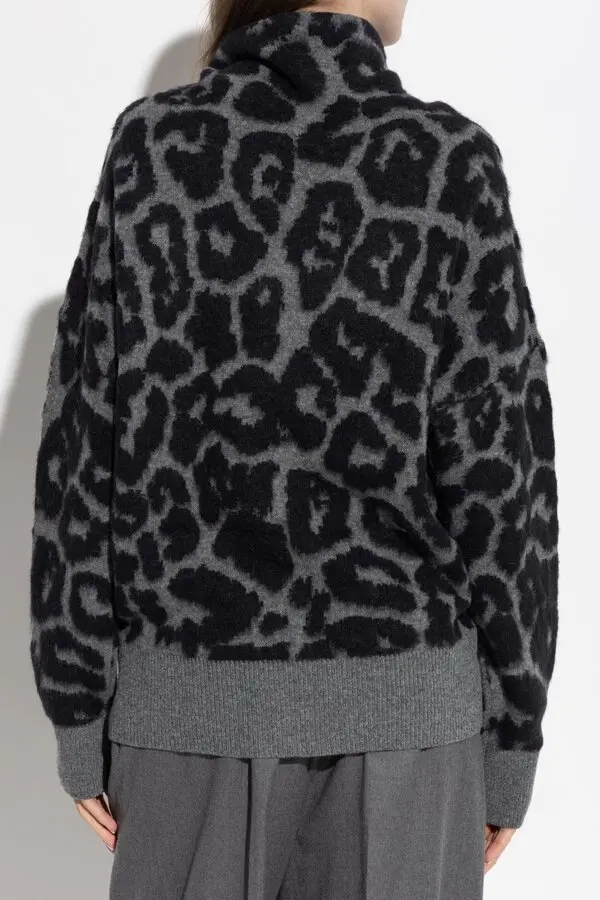 Stella McCartney Animal Motif Turtleneck - Grey
