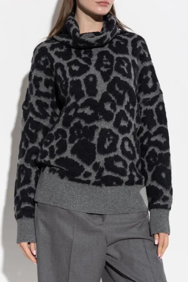 Stella McCartney Animal Motif Turtleneck - Grey