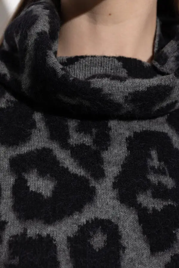 Stella McCartney Animal Motif Turtleneck - Grey