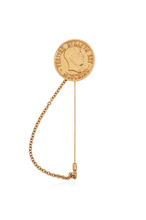 Moschino Coin-shaped Brooch