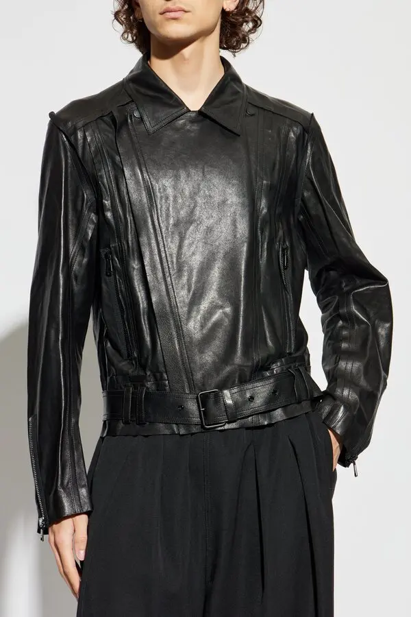 Balmain Lambskin Leather Biker Jacket