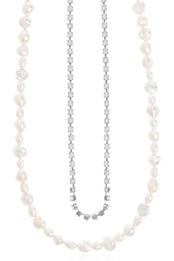 FORTE_FORTE Double Necklace - White