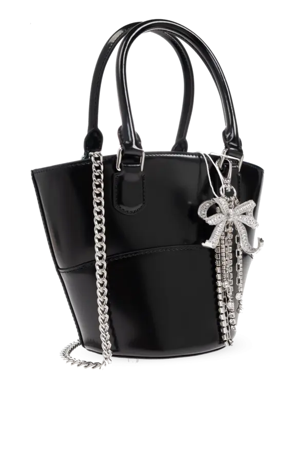SELF-PORTRAIT Handbag With Bow Detail And Chain Strap