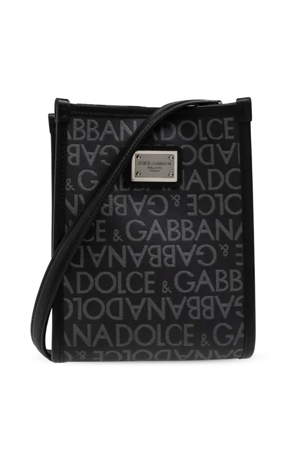 Dolce & Gabbana Shoulder Bag With Logo - Black