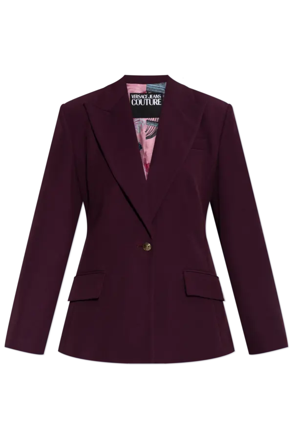 Versace Blazer With Pockets - Burgundy