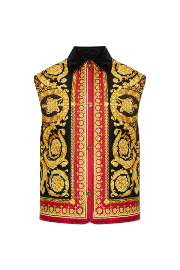 Versace Reversible Baroque Print Vest - Multicolour