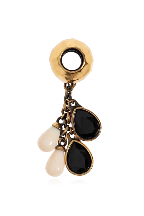Chloé Brass Pendant With Cabochons And Faux Pearl Drops - Gold