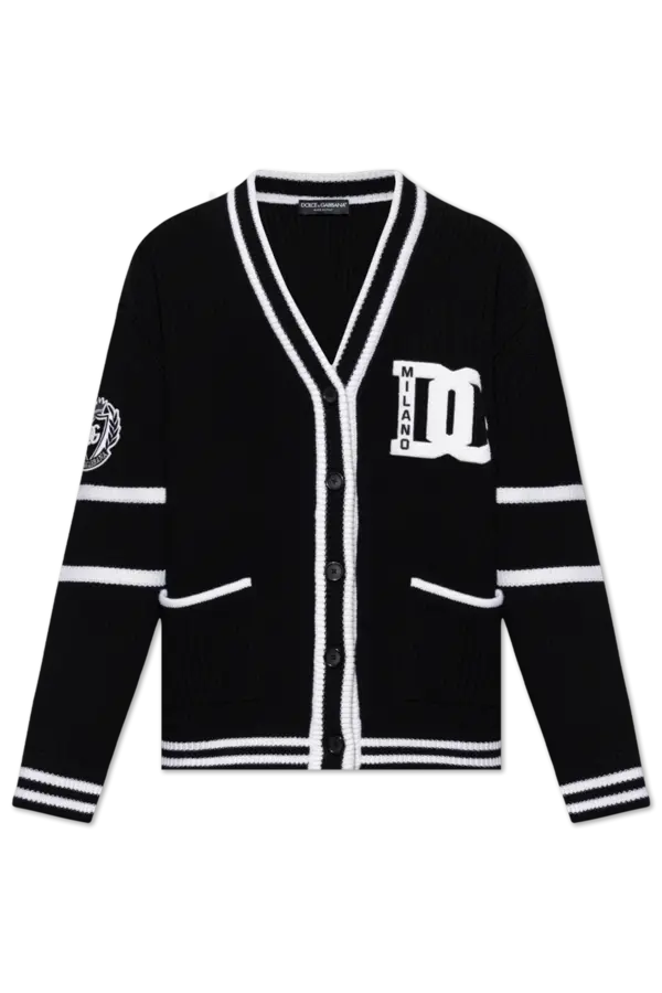 Dolce & Gabbana Wool Cardigan With Logo