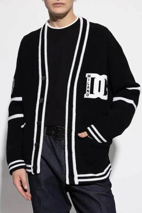 Dolce & Gabbana Wool Cardigan With Logo