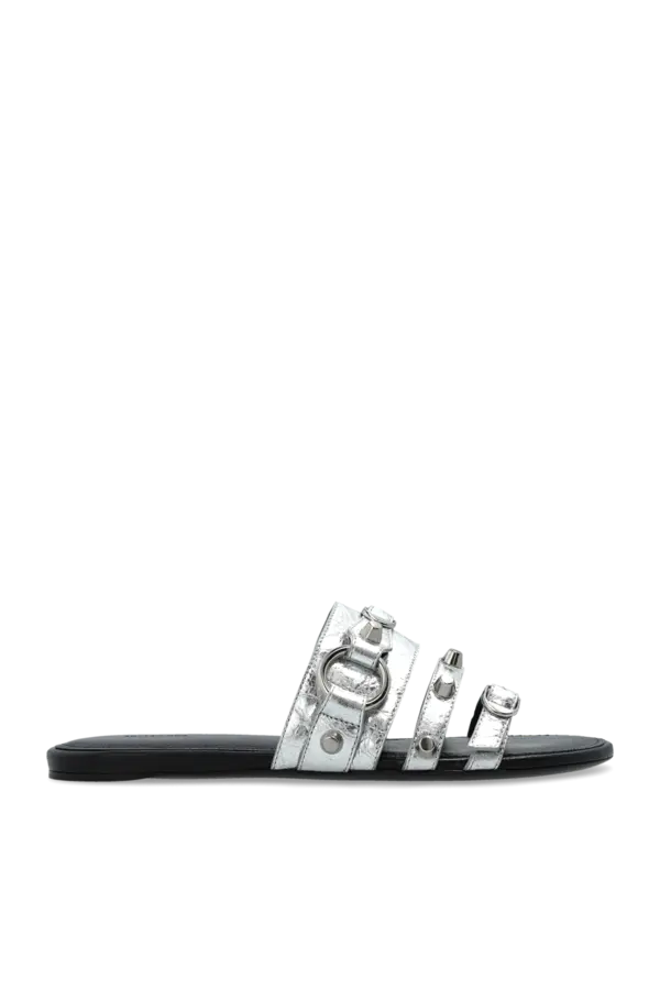 Balenciaga City Slides - Silver