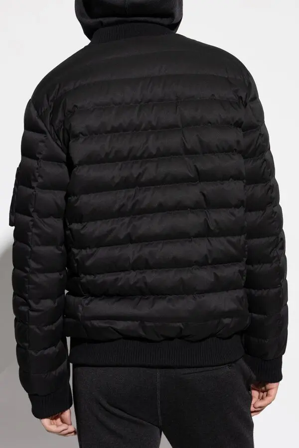 Dolce & Gabbana Quilted Bomber Jacket With Logo Patch