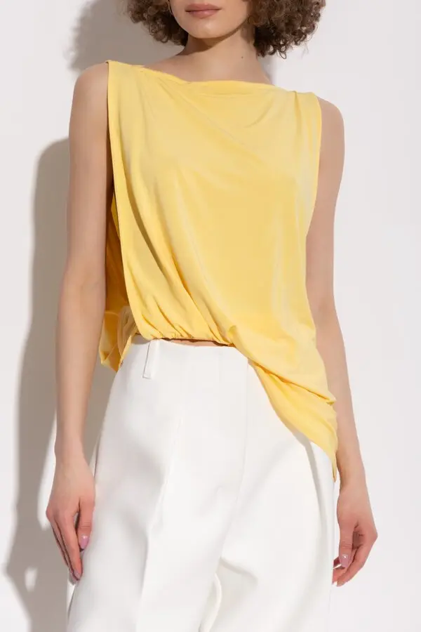 Jacquemus Asymmetrical Sleeveless Top With Drapery