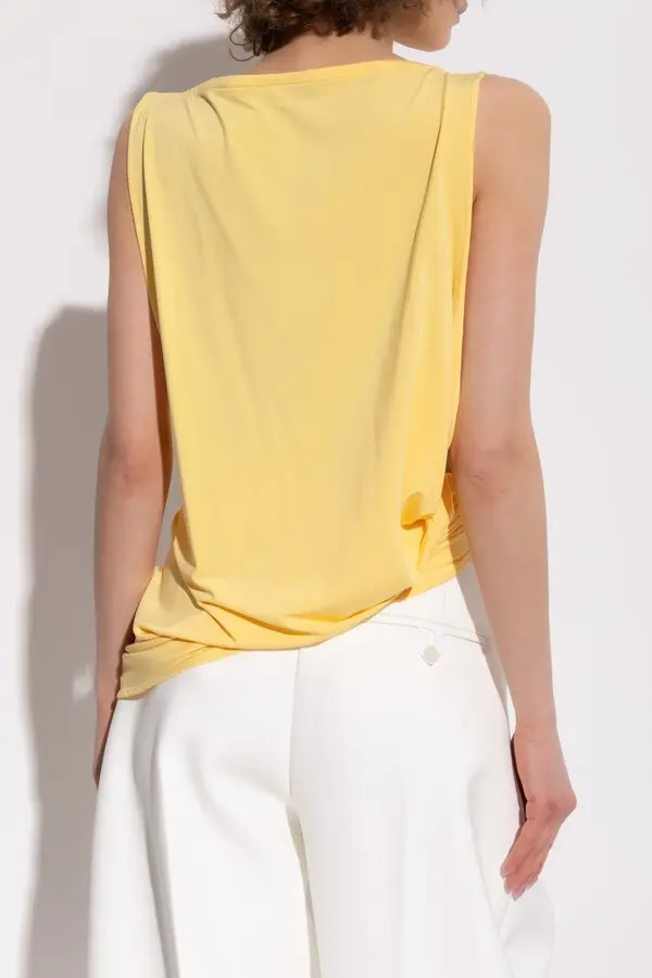Jacquemus Asymmetrical Sleeveless Top With Drapery