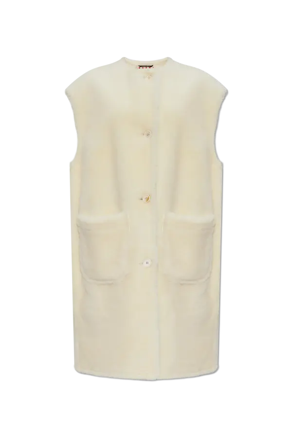 Marni Lamb Fur Vest - Cream
