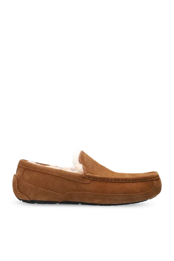 UGG M Ascot Suede Moccasins With Shearling Lining