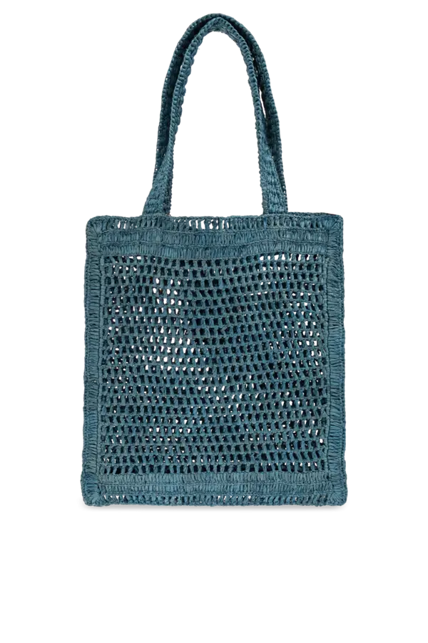 Chloé Raffia Shopper Bag - Blue