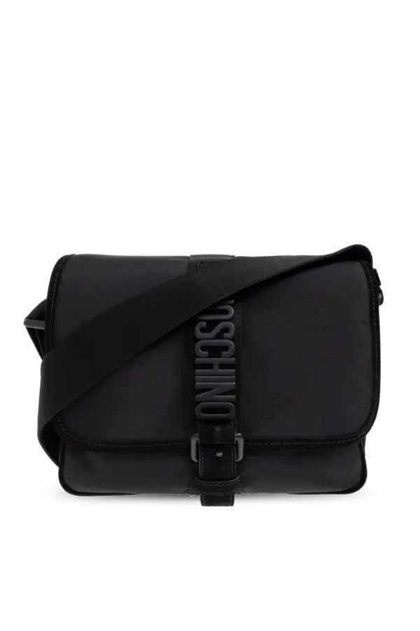 Moschino Shoulder Bag With Logo - Black