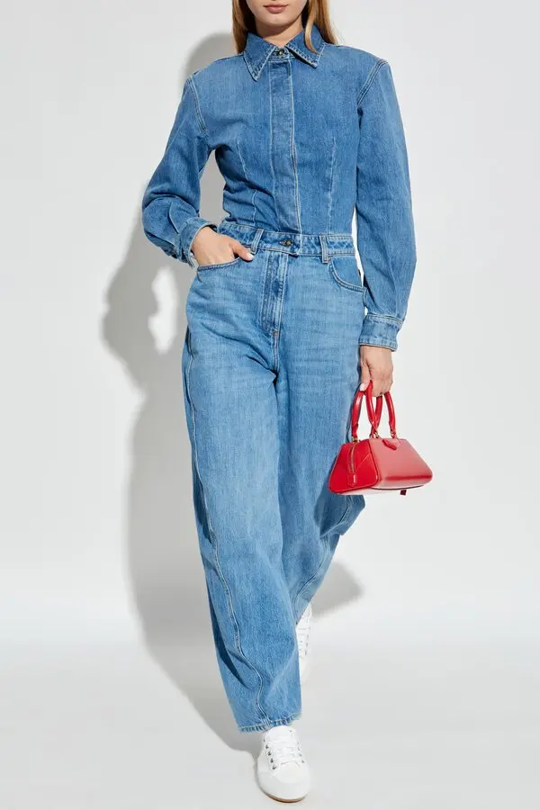 Givenchy Denim Jumpsuit Blue Editorialist