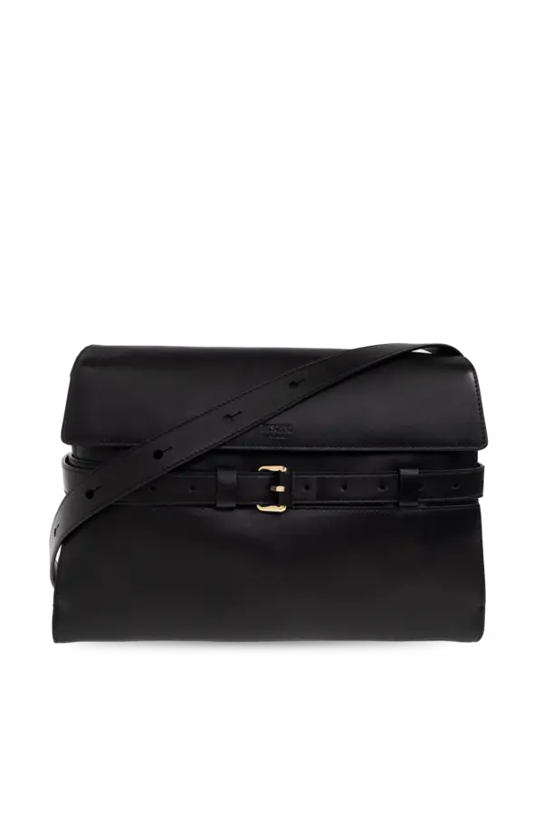 Moschino Leather Shoulder Bag - Black
