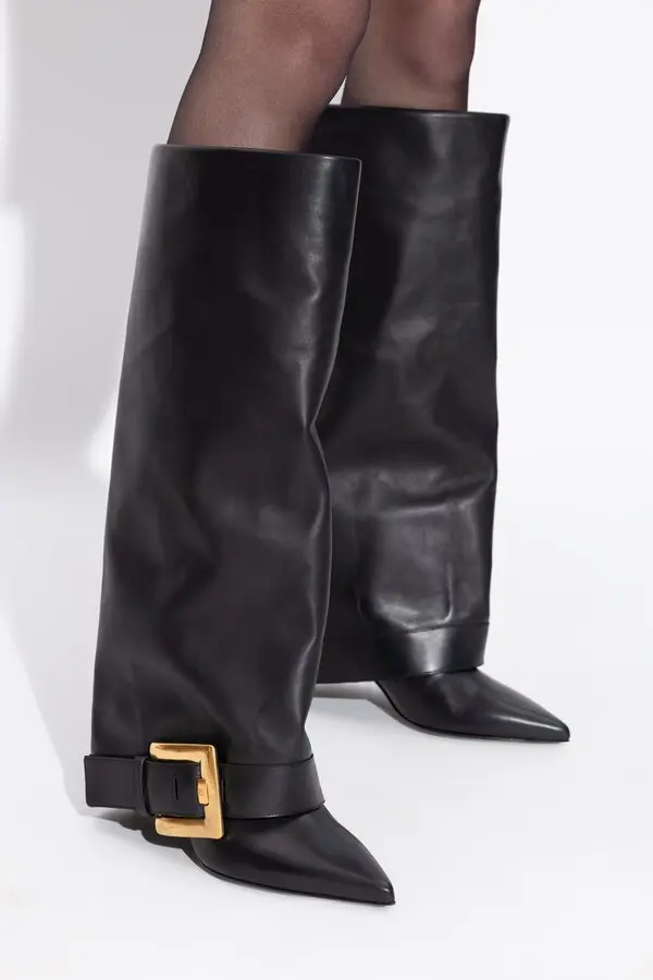 Balmain Leather Heeled Boots