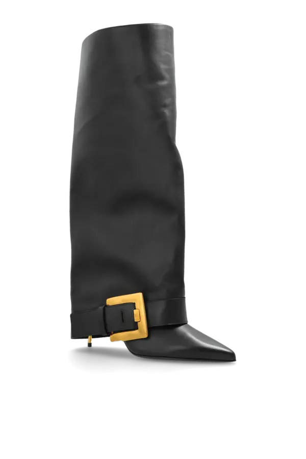 Balmain Leather Heeled Boots