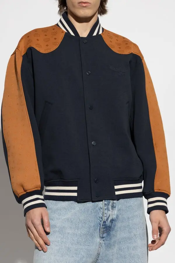 Mcm Monogram Insert Bomber Jacket