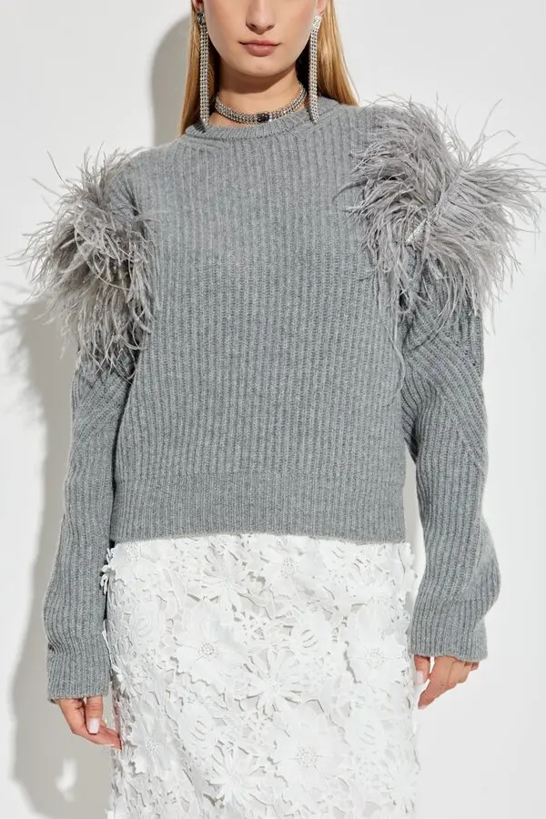 Blumarine Ostrich Feather Sweater