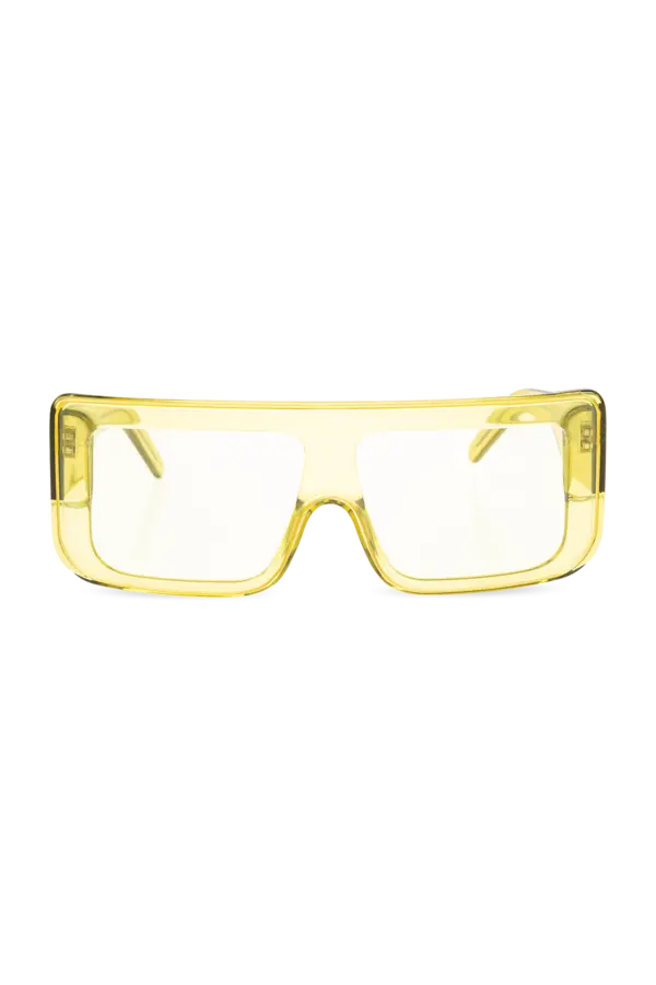 Rick Owens Geometric Acetate Sunglasses - Yellow