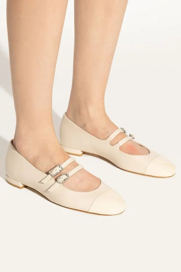 STUART WEITZMAN Celeste Ballet Flats - Cream