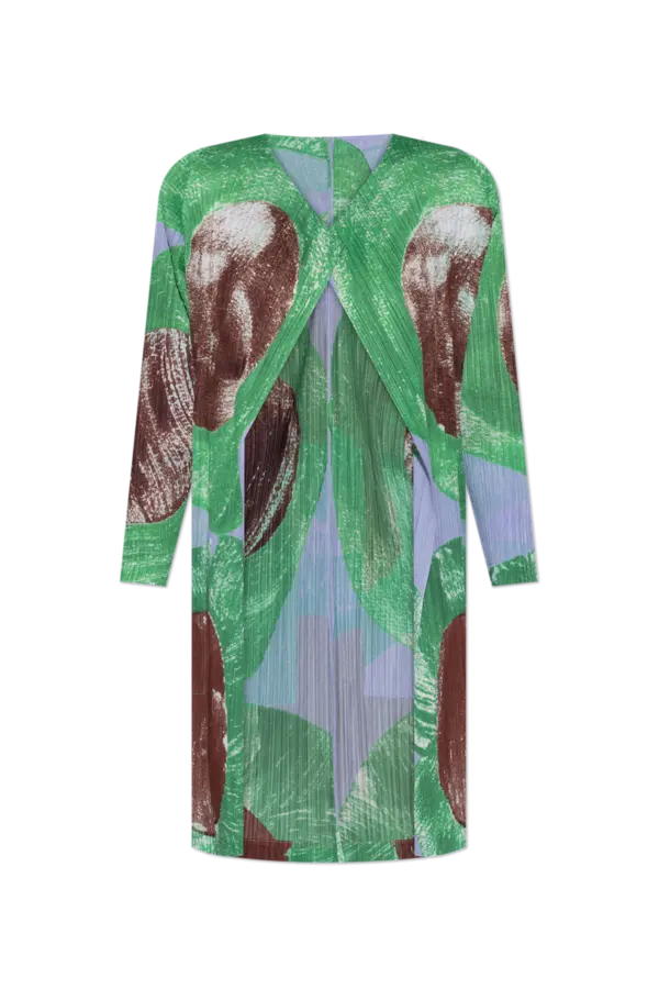 Issey Miyake Pleated Open-front Coat - Multicolour