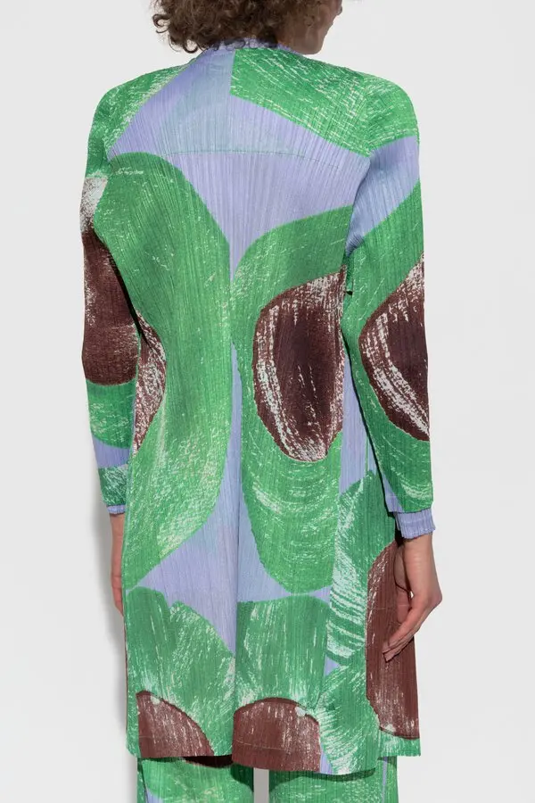Issey Miyake Pleated Open-front Coat - Multicolour