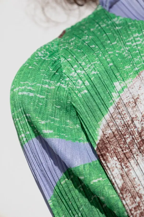Issey Miyake Pleated Open-front Coat - Multicolour