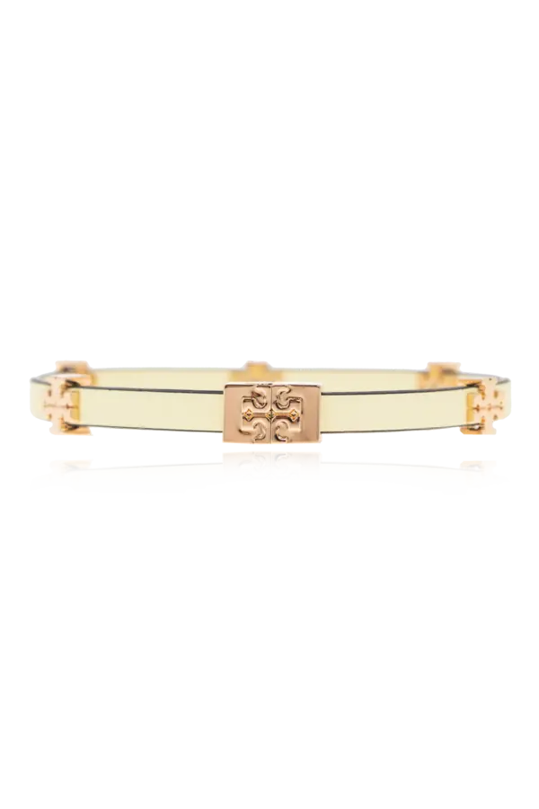 Tory Burch Leather Bracelet With Magnetic Clasp - Yellow