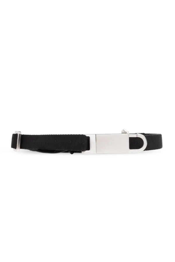 Rick Owens Belt With Matte Silver Buckle - Black