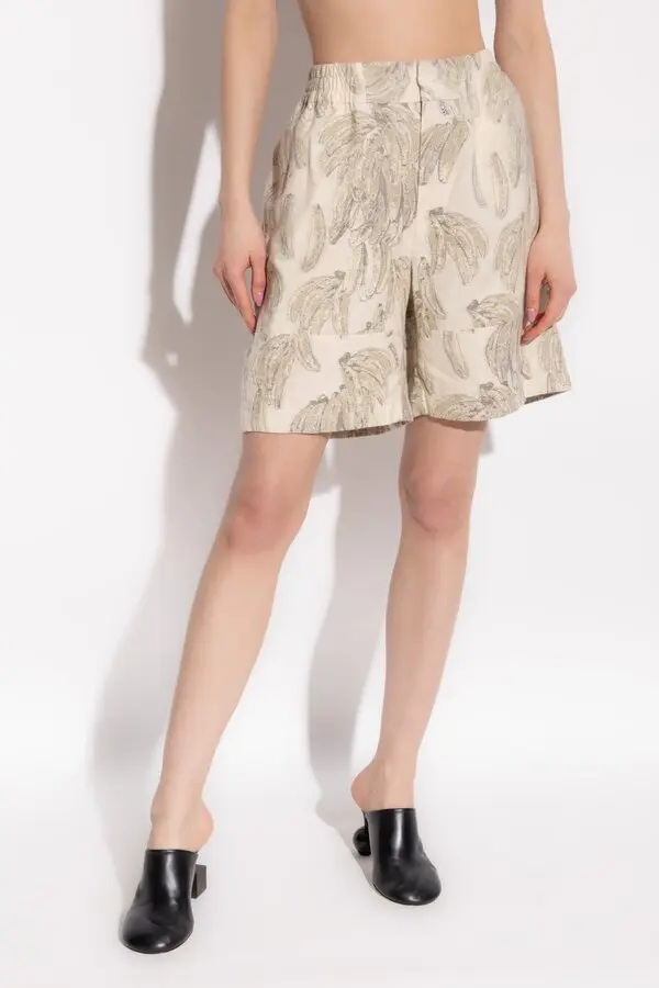 Jacquemus Patterned Cotton Shorts - Cream