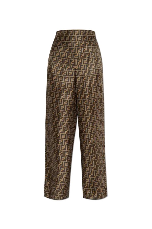 Fendi Silk Monogram Trousers