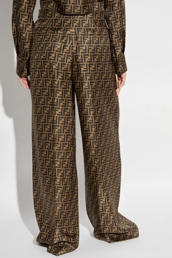 Fendi Silk Monogram Trousers