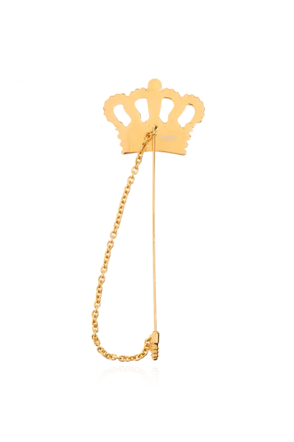 Moschino Crown-shaped Brooch