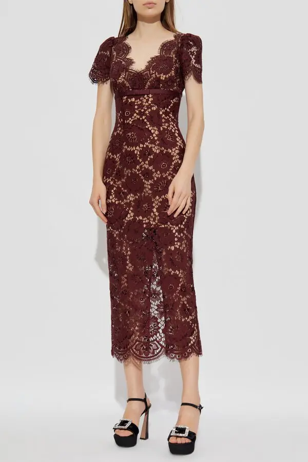 SELF-PORTRAIT Lace Midi Dress