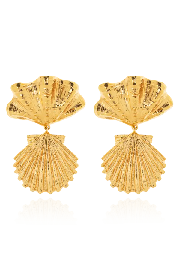 Chloé Brass Shell Hair Clips