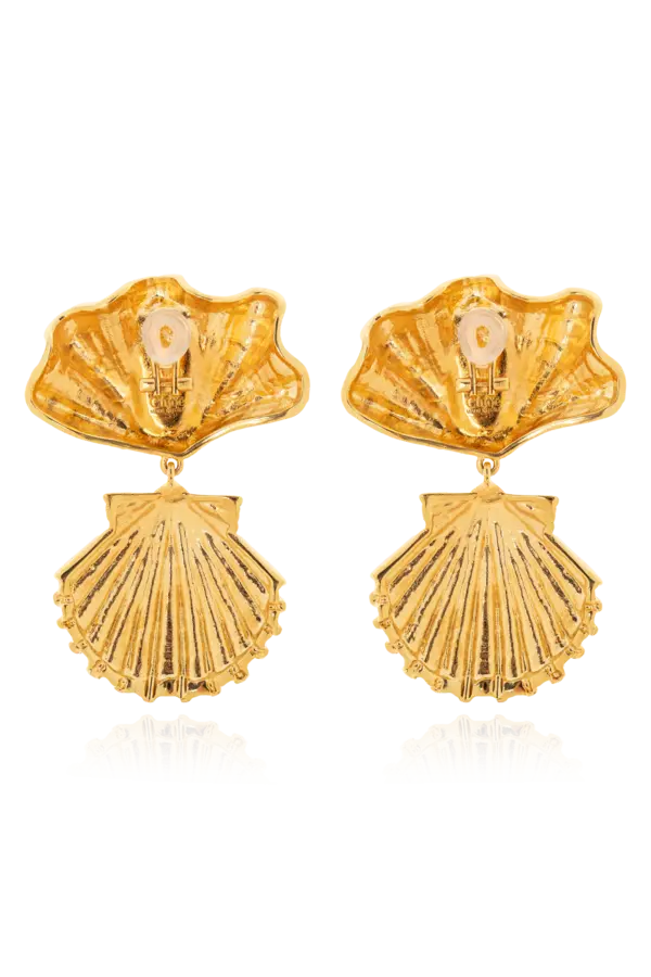 Chloé Brass Shell Hair Clips