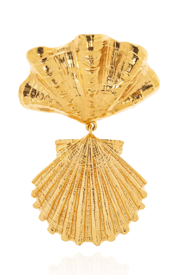 Chloé Brass Shell Hair Clips