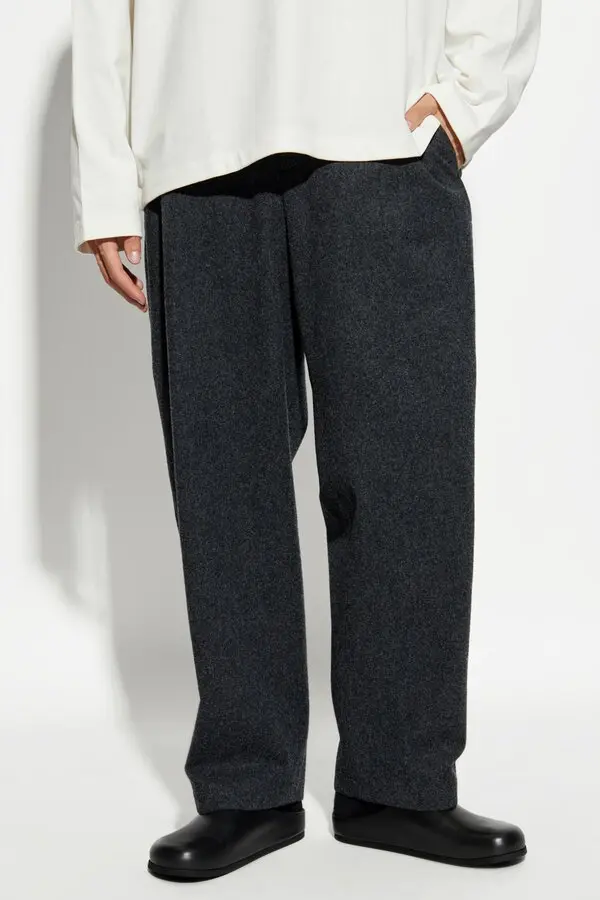 JIL SANDER Virgin Wool Wide-leg Trousers