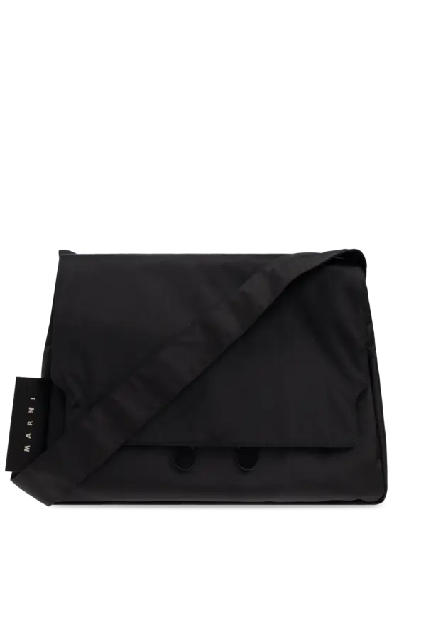 Marni Rectangular Shoulder Bag With Flap - Black