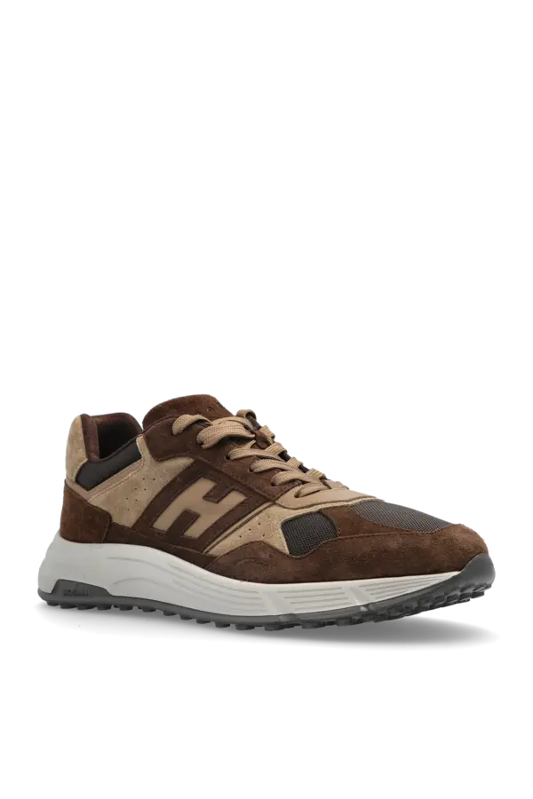 Hogan Hyperlight Suede And Technical Fabric Sneakers - Brown
