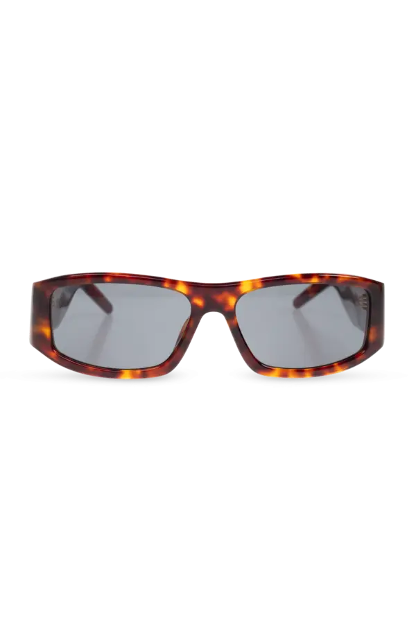 Casablanca Tortoiseshell Rectangle Sunglasses - Brown