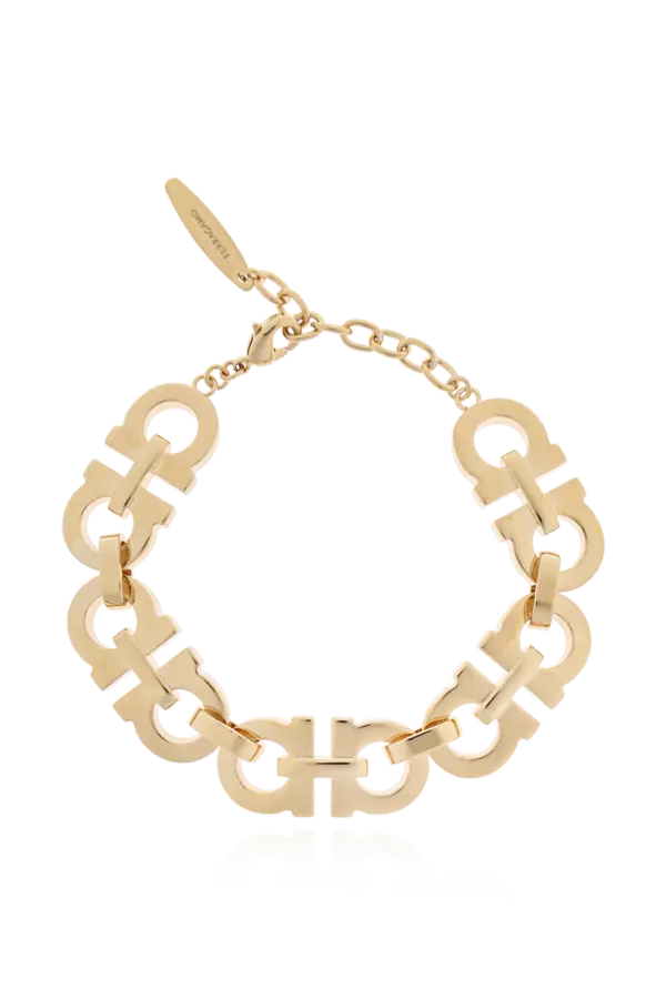 FERRAGAMO Bracelet With Logo - Gold