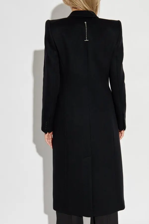 Alexander McQueen Wool And Cashmere Coat With Chain Detail