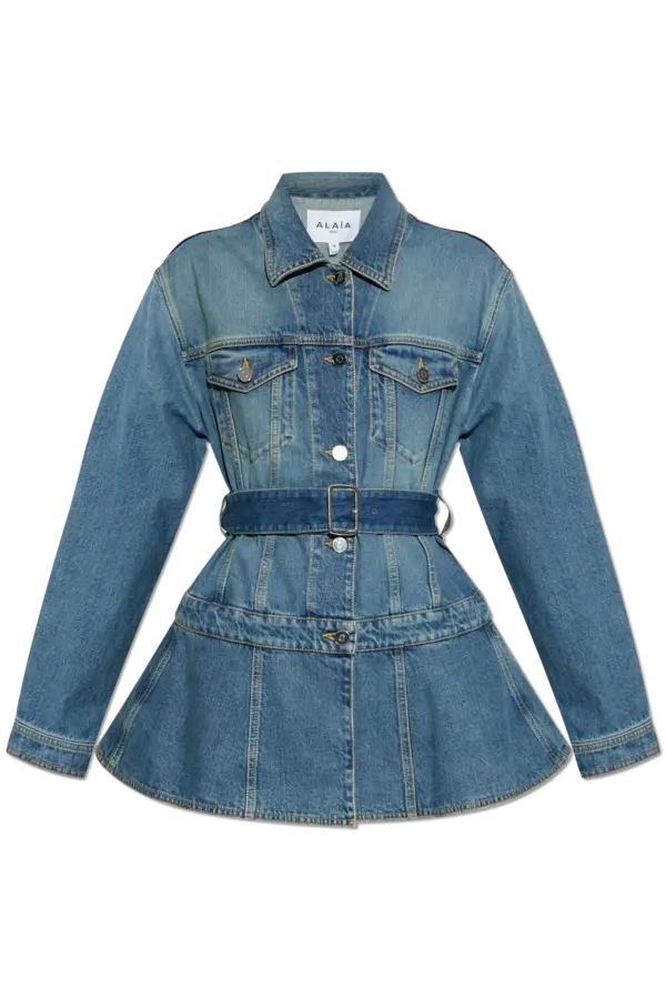 Alaïa Denim Jacket With Belt